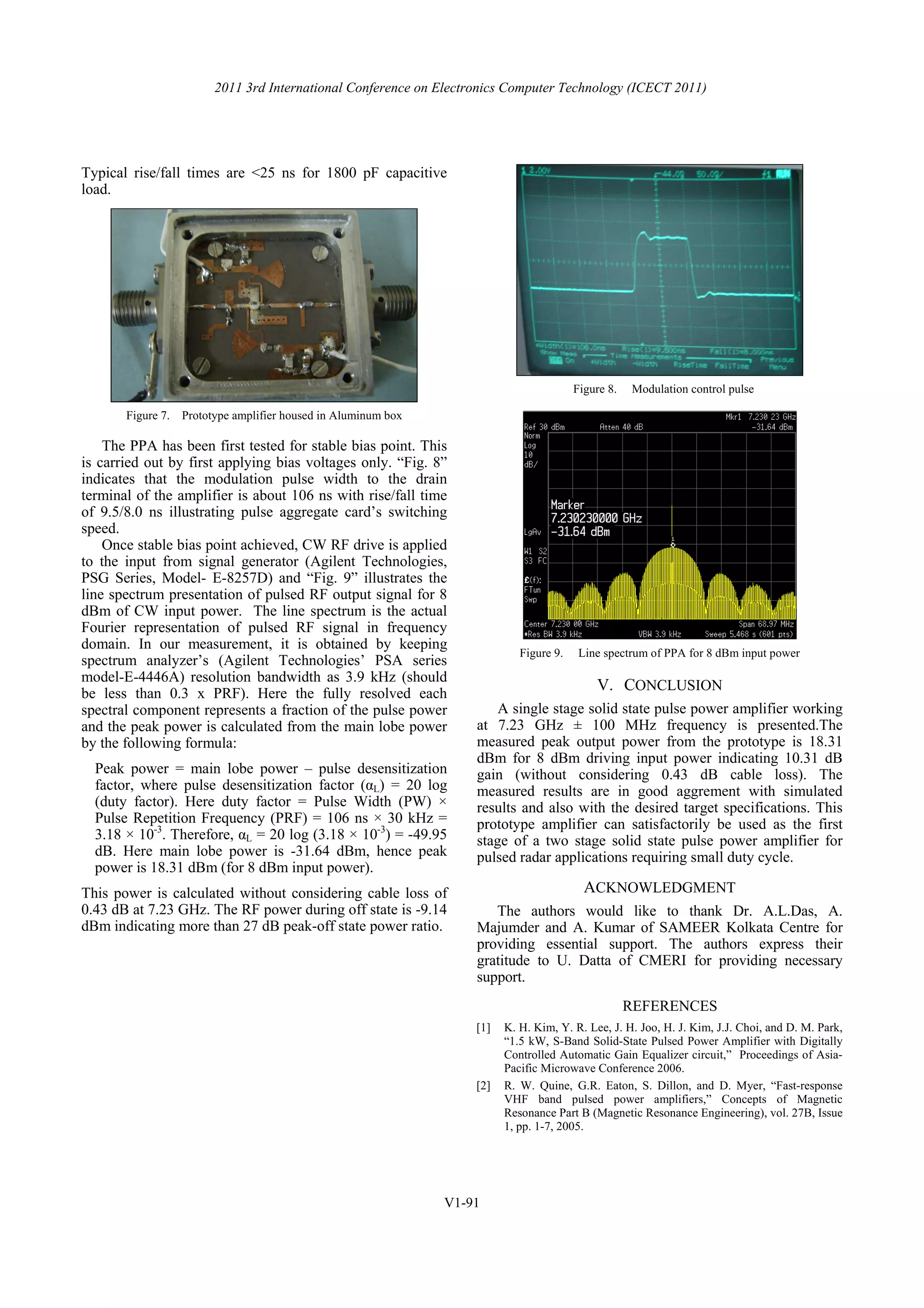 Development of a Single Stage C-Band Pulsed Power Amplifier for RADAR ...
