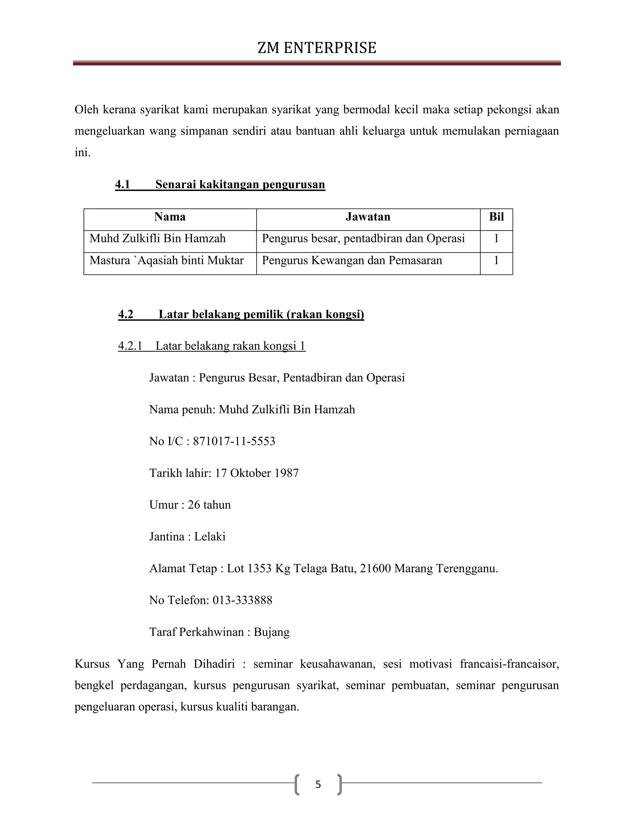 Rancangan Perniagaan | PDF