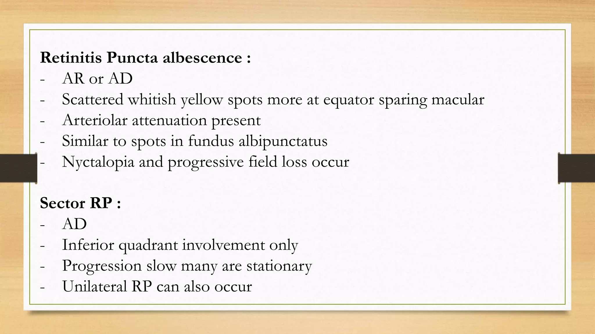 Retinitis Pigmentosa | PPTX