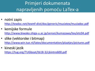 LaTeX - prvo predavanje | PPT