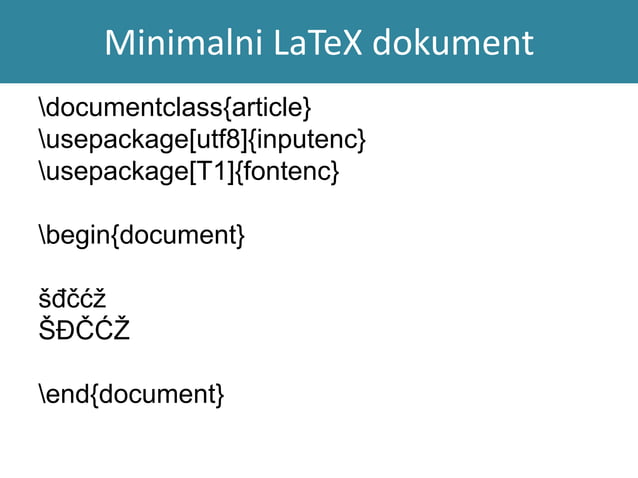 LaTeX - prvo predavanje | PPT