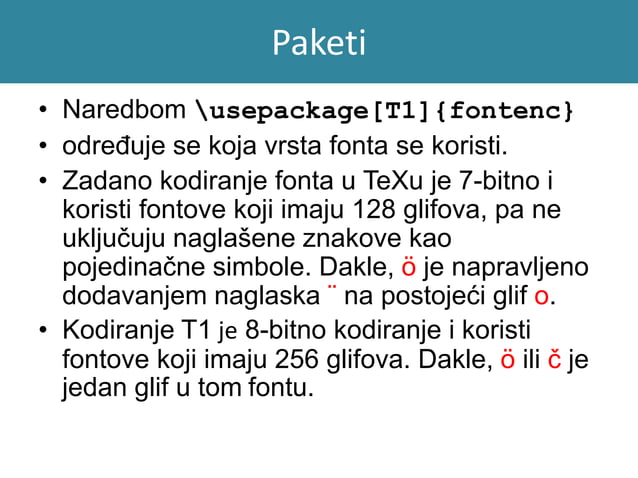 LaTeX - prvo predavanje | PPT