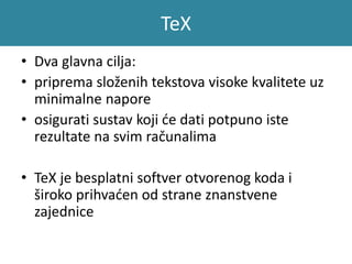 LaTeX - prvo predavanje | PPT
