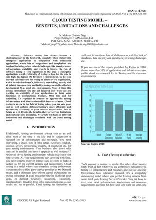 CLOUD TESTING MODEL – BENEFITS, LIMITATIONS AND CHALLENGES | PDF ...
