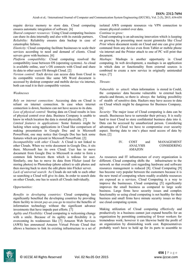 Cloud Computing for Exploring to Scope in Business | PDF