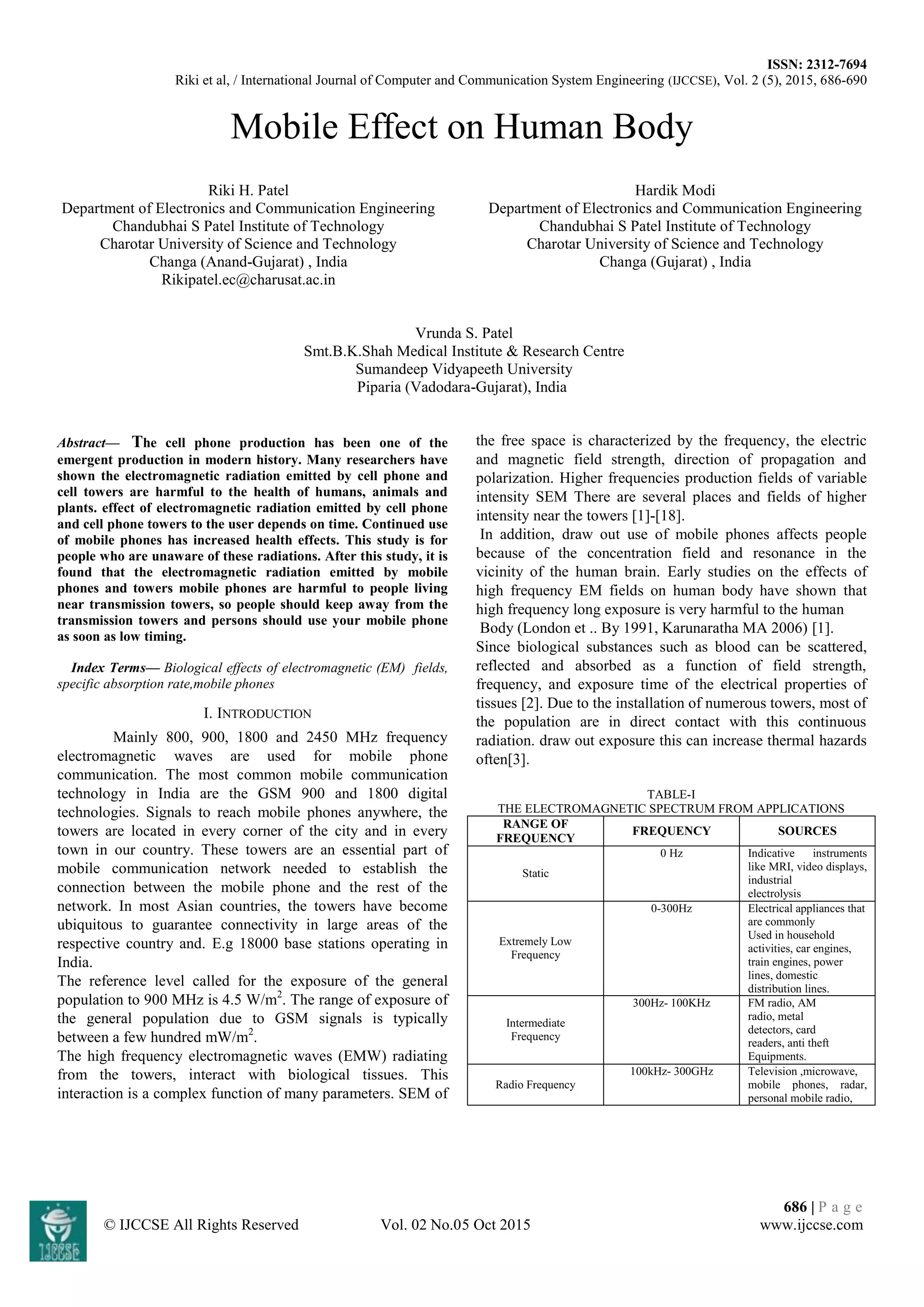 Mobile Effects on Human Body | PDF