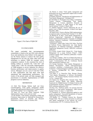 Implementing Pareto Analysis of Total Quality Management for Service Industries Projects | PDF