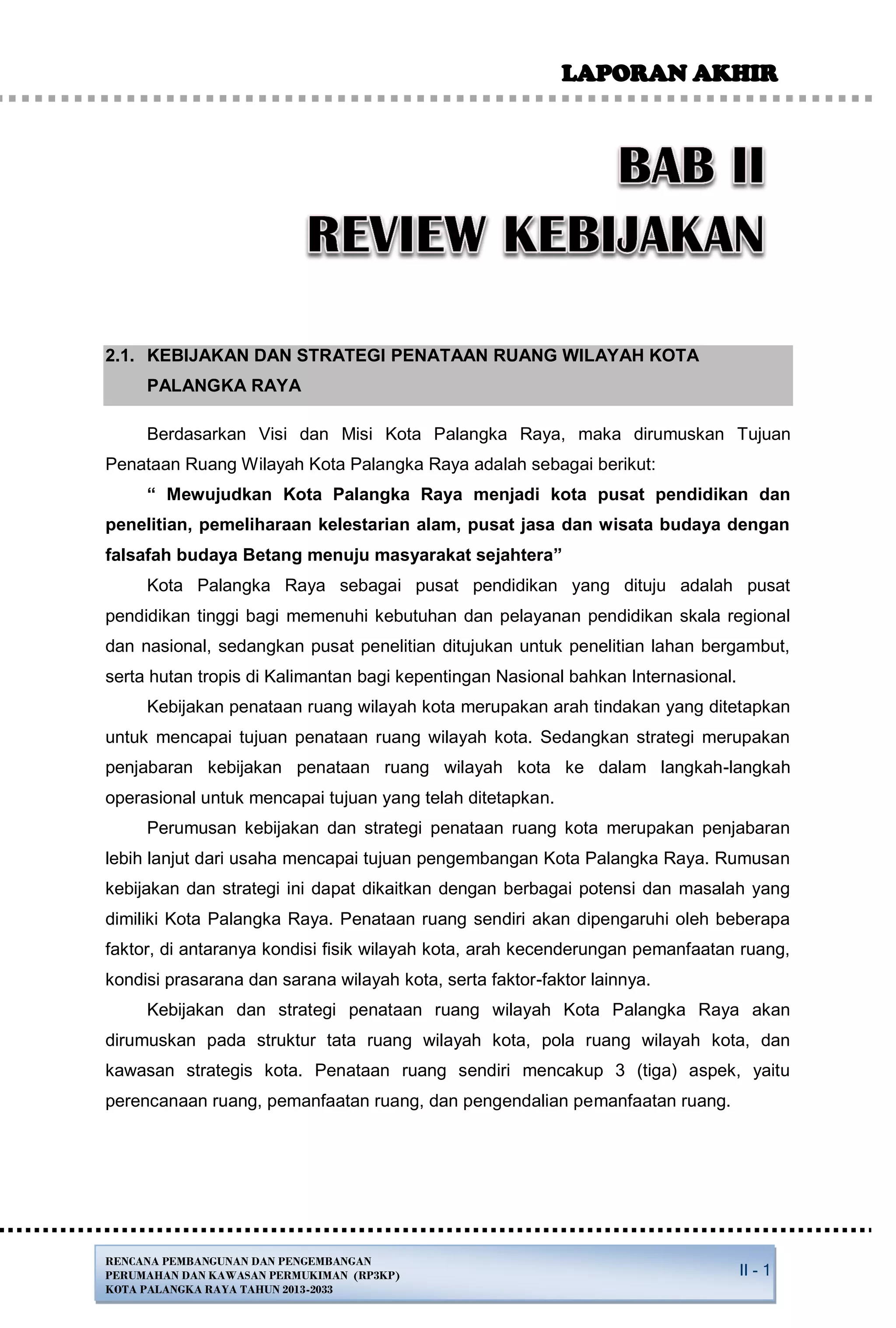 Rencana Pembangunan dan Pengembangan Perumahan dan Kawasan Permukiman ...