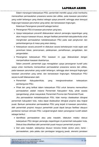 Rencana Pembangunan dan Pengembangan Perumahan dan Kawasan Permukiman ...