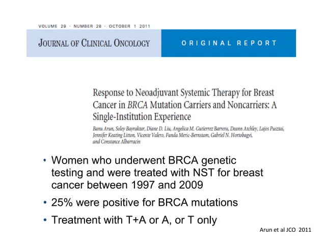 Update on Management of Triple Negative Breast Cancer | PDF | Cancer ...