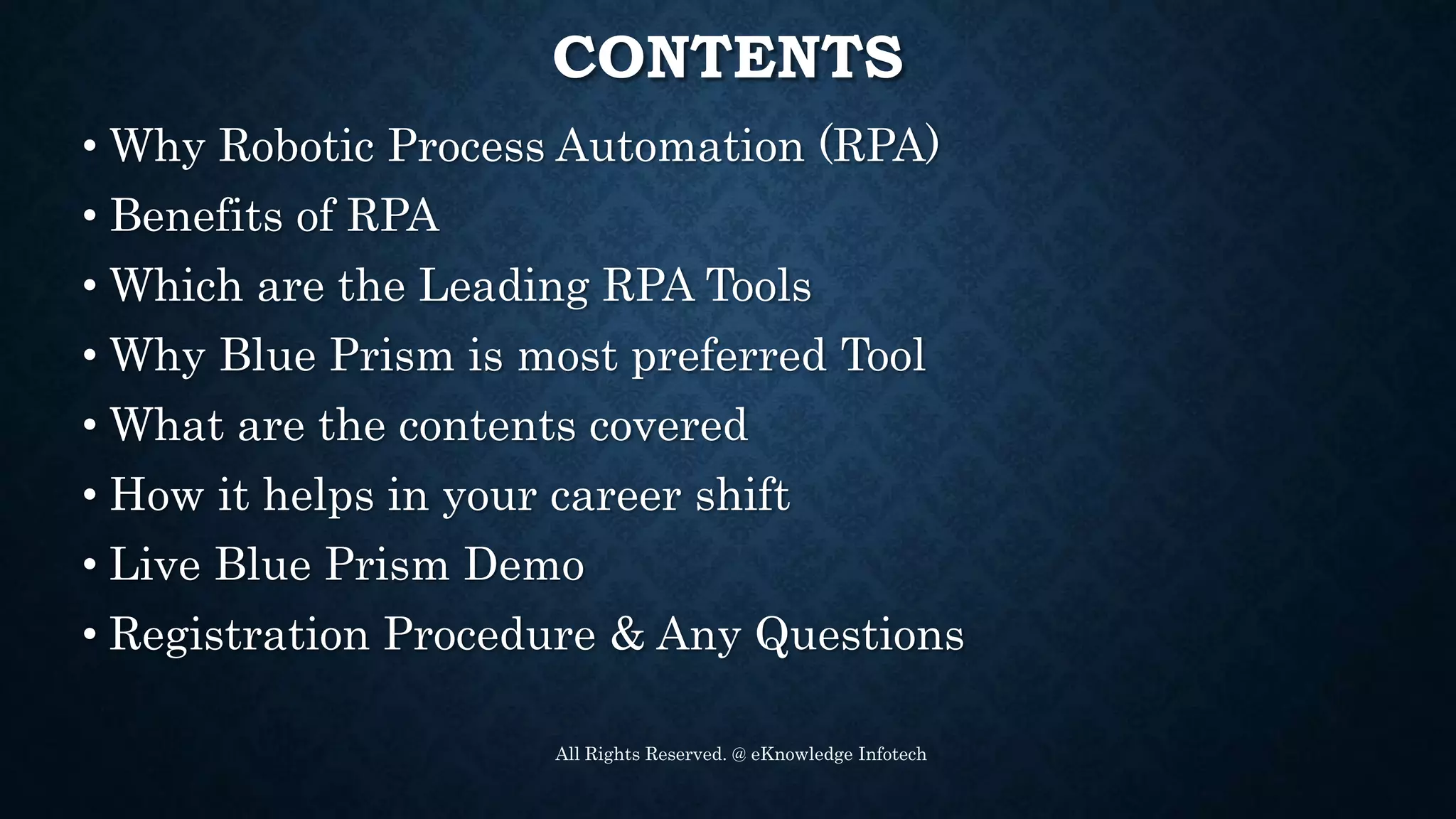 Blue Prism Training Demo | PPT