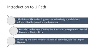 Robotic Process Automation RPA | PPTX | Robotics | Technology & Computing