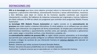 RPA AUTOMATIZACIÓN ROBÓTICA DE PROCESOS | PPTX