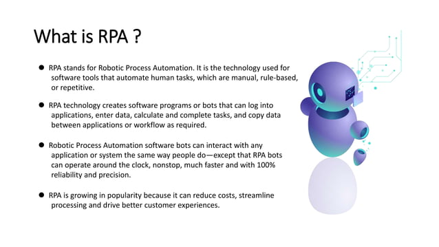 RPA.pptx | Robotics | Technology & Computing