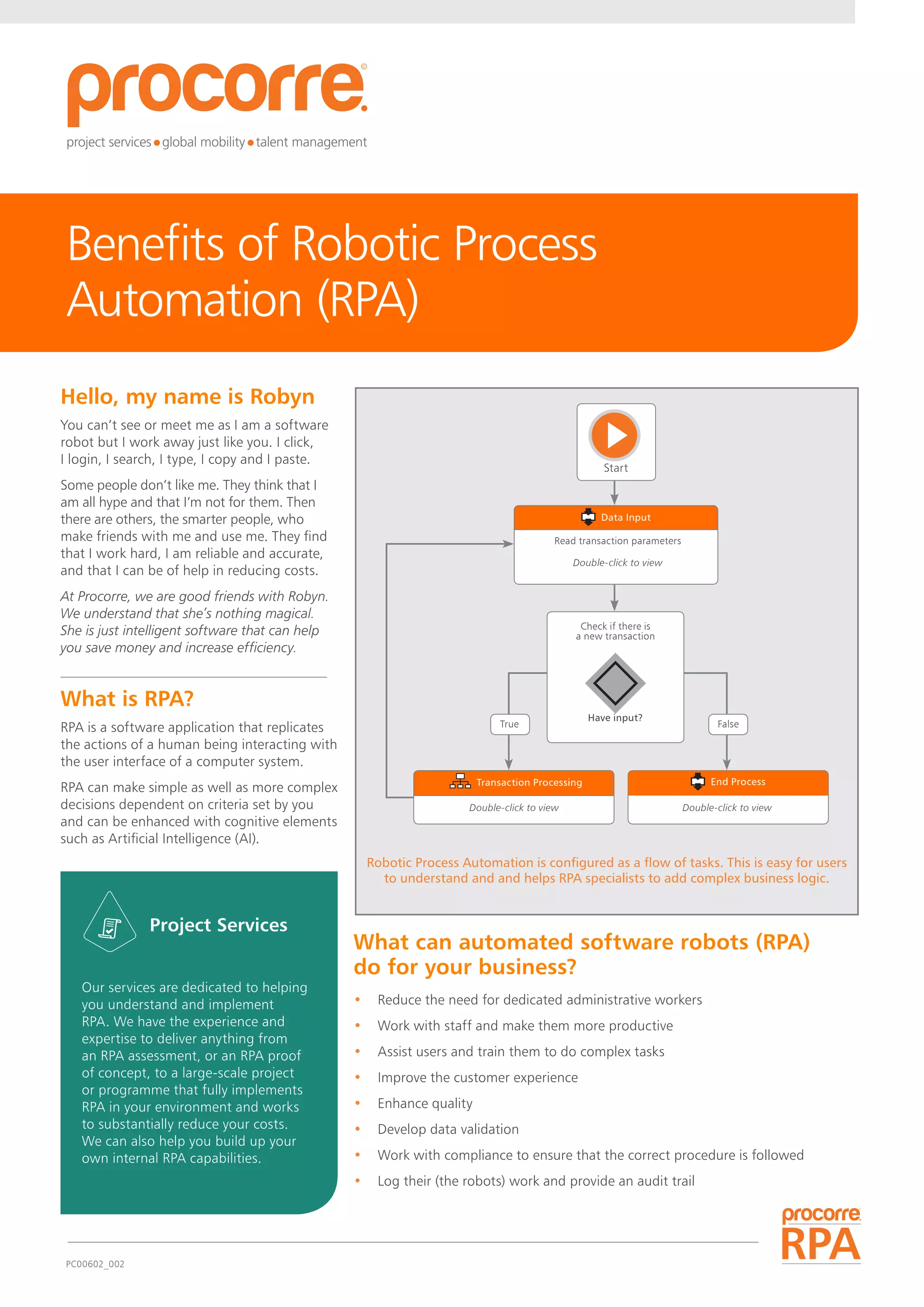 Benefits of Robotic Process Automation (RPA) | PDF | Robotics | Technology & Computing