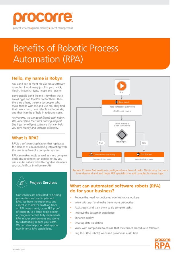 Benefits of Robotic Process Automation (RPA) | PDF | Robotics | Technology & Computing