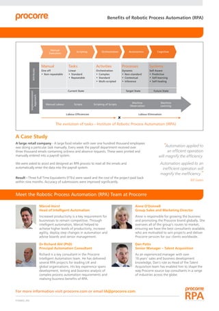 Benefits of Robotic Process Automation (RPA) | PDF | Robotics ...