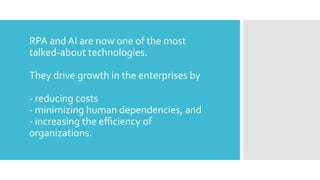 AI & RPA: What's the Difference | PPT