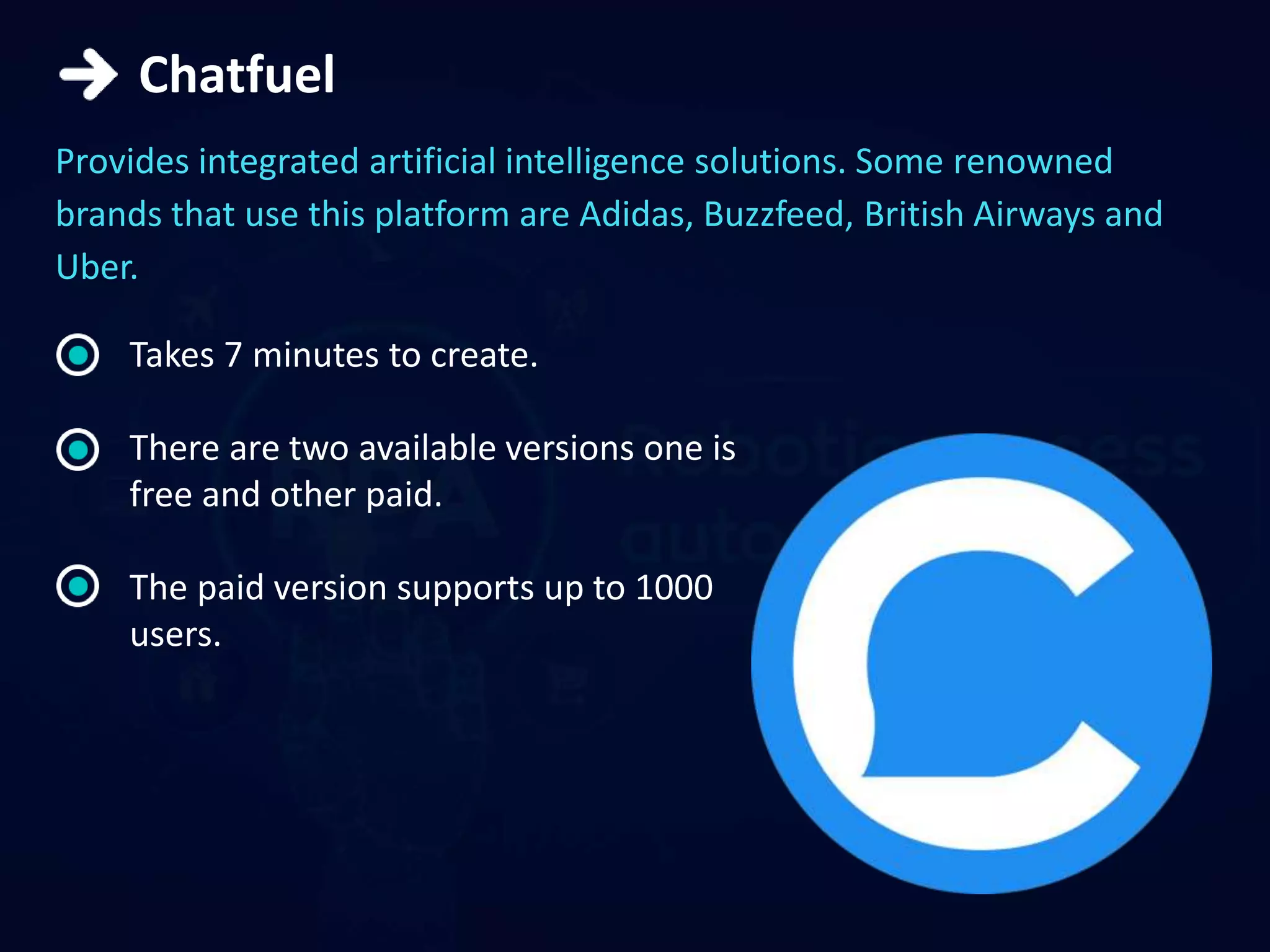 Robotic Process Automation Solutions and best rpa chatbot | PPT