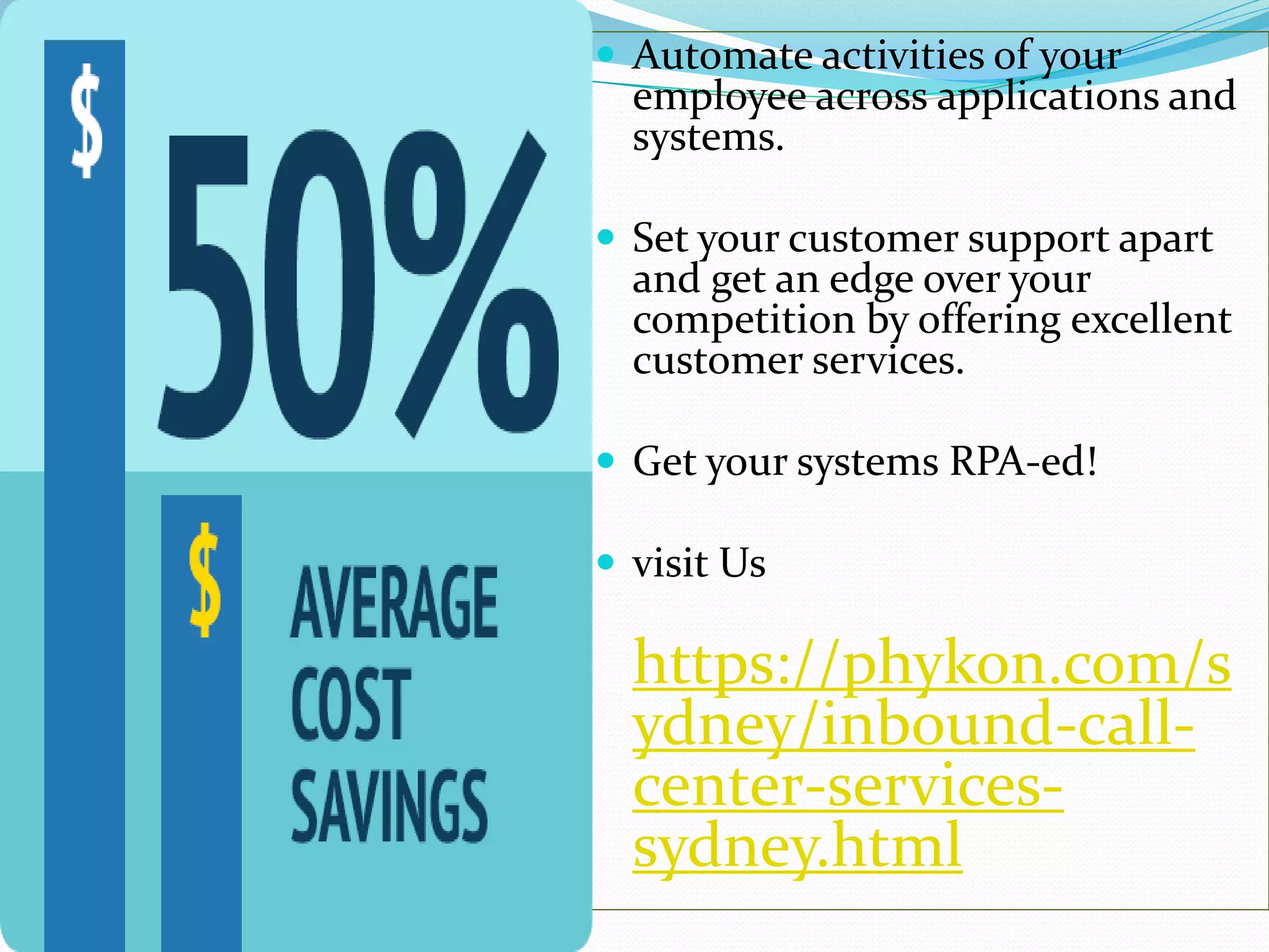 RPA helps Inbound Call Center services | PPT