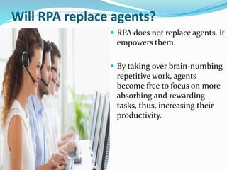 RPA helps Inbound Call Center services | PPT