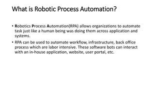 Robotic Process Automation - Introduction | PPTX | Computer Software ...