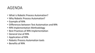 Robotic Process Automation - Introduction | PPTX