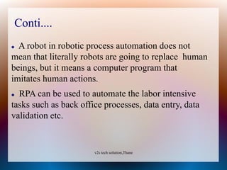 Basic of Robotics Process Automation | PPT
