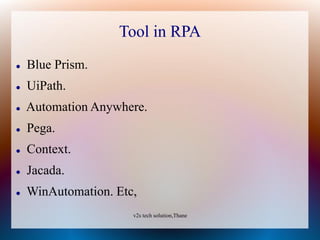 Basic of Robotics Process Automation | PPT