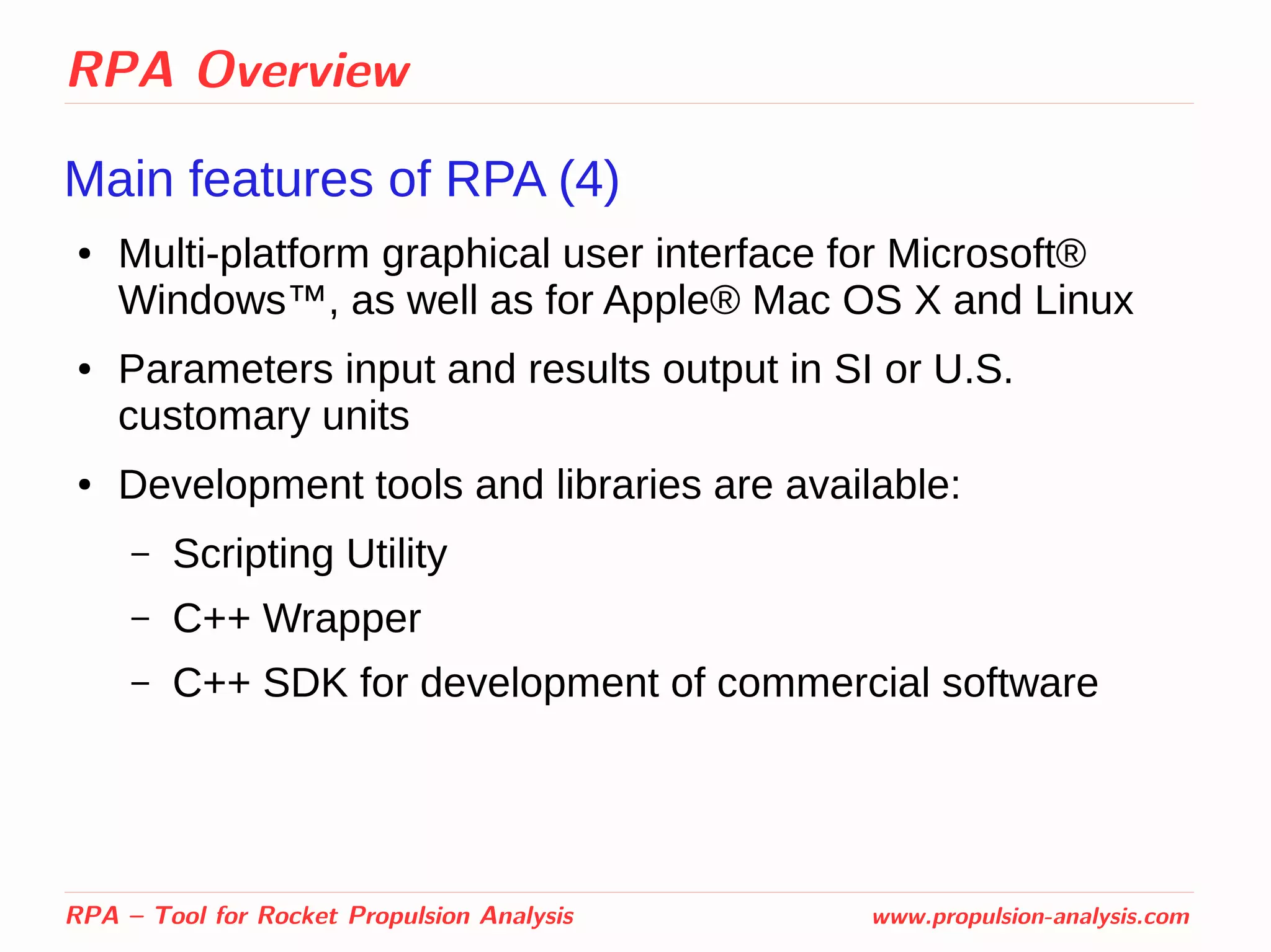 RPA - Tool for Rocket Propulsion Analysis | PDF