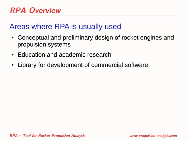 RPA - Tool for Rocket Propulsion Analysis | PDF | Chemistry | Science