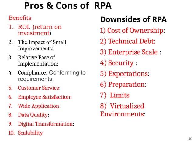 RPA1_ROBOTIC PROCESS AUTOMATION introduction | PPT