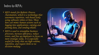 Unleashing the Power of UiPath: An Introduction to RPA | PPTX