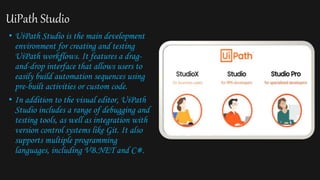 Unleashing the Power of UiPath: An Introduction to RPA | PPTX