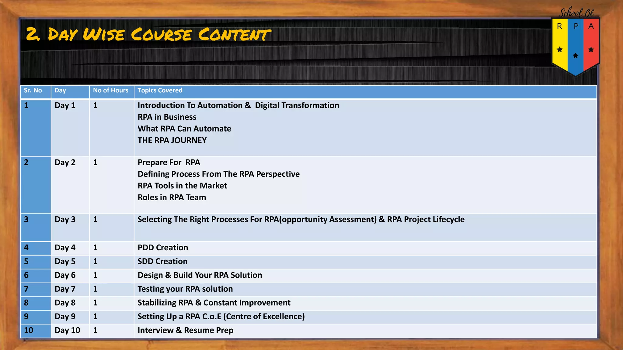 Rpa ba course contents | PDF