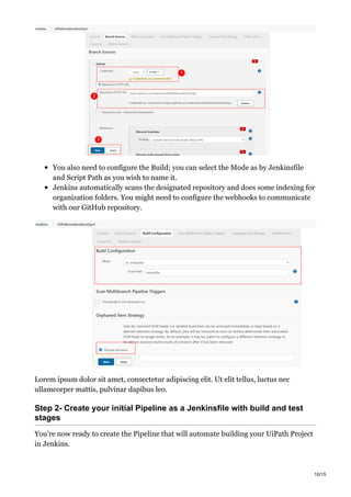 Implementing CI CD UiPath Using Jenkins Plugin | PDF