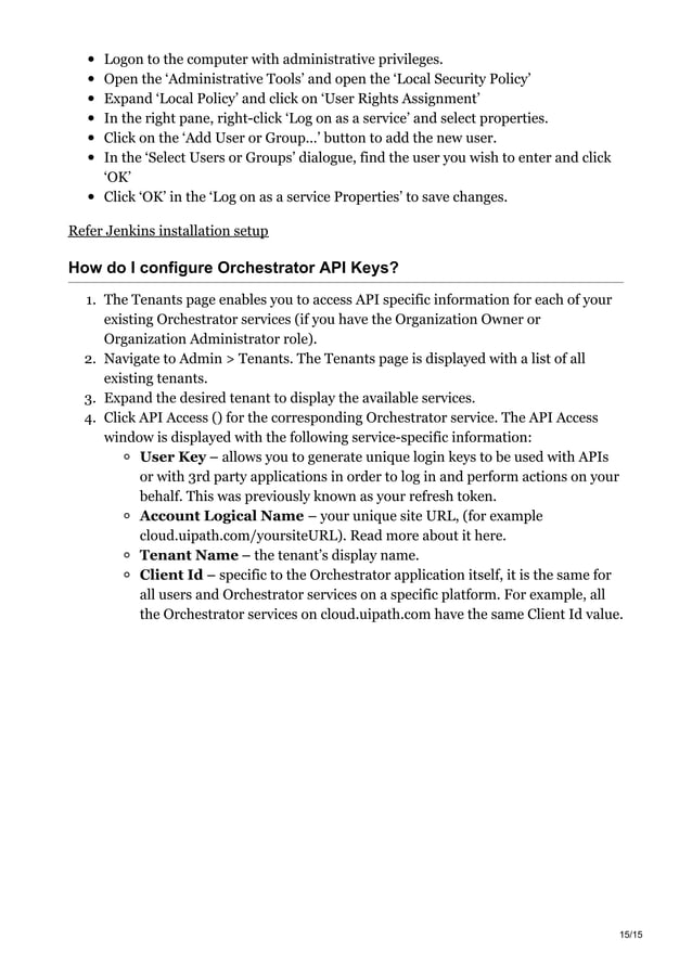 Implementing CI CD UiPath Using Jenkins Plugin | PDF Implementing CI CD UiPath Using Jenkins Plugin | PDF