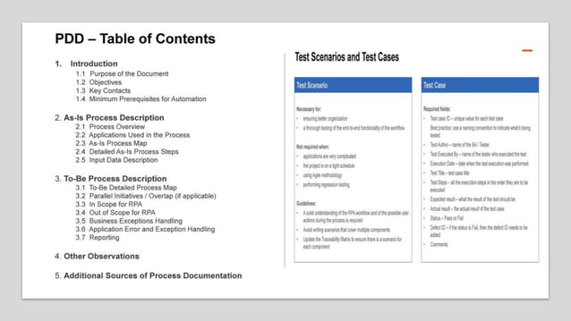 Rpa business analyst - best practices | PPTX