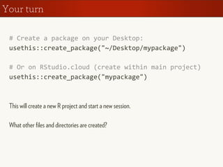 R package development, create your own package isabella gollini | PDF