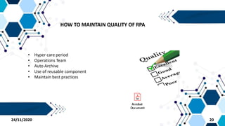 rpa quality assurance | PDF