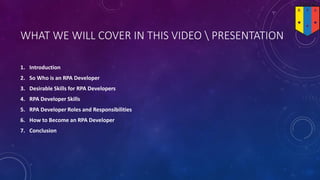 JOB OF THE FUTURE: RPA Developer | PPT