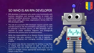 JOB OF THE FUTURE: RPA Developer | PPT