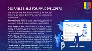 JOB OF THE FUTURE: RPA Developer | PPT