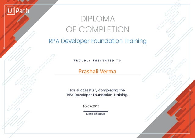 Rpa Developer Foundation Certificate | PDF