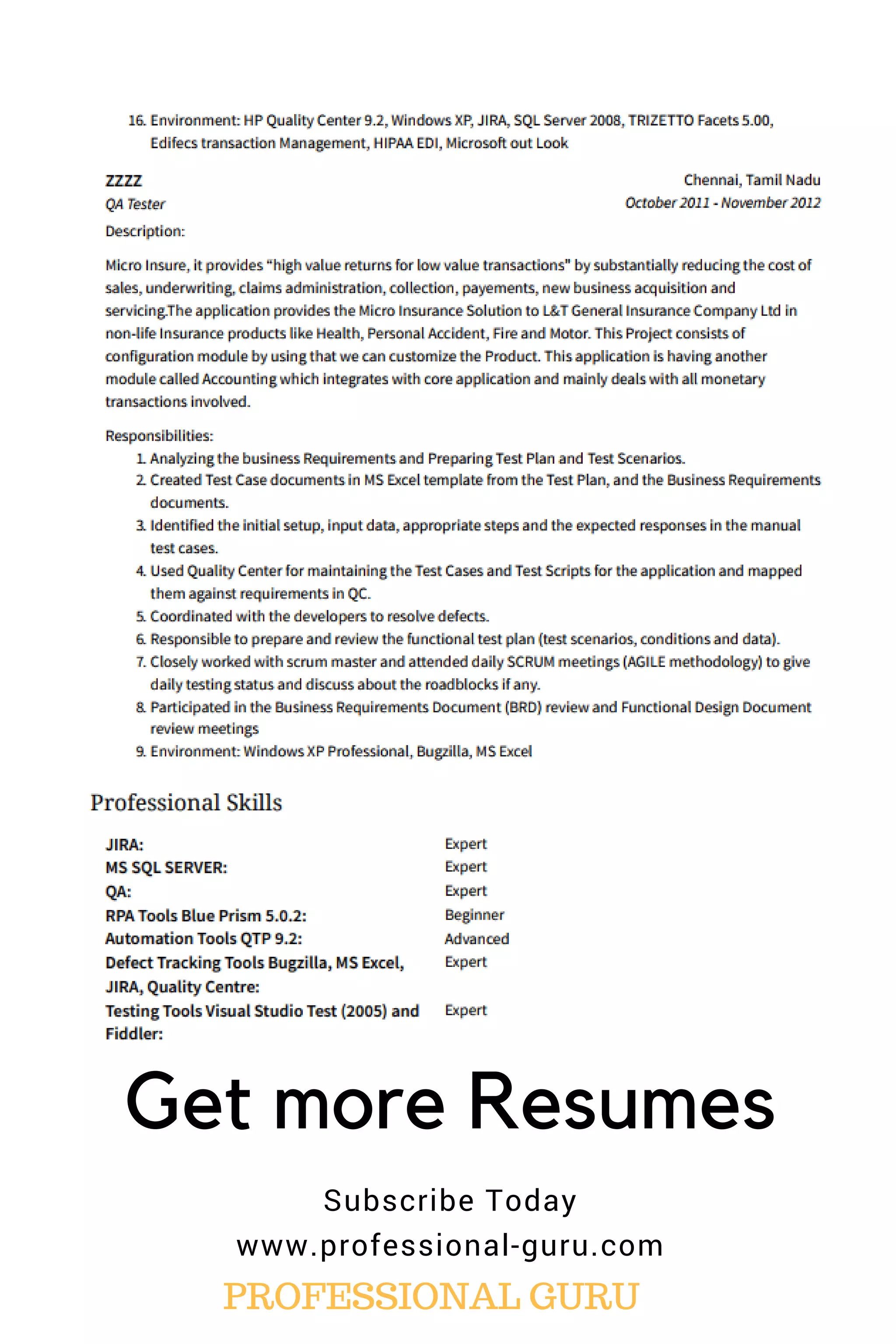 Rpa developer resume | PDF