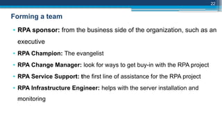 RPA_EC_2Cre_Chapter 02-Planning for RPA_Slide | PPTX