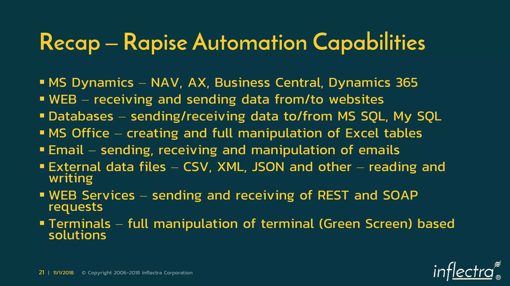 Microsoft Dynamics AX- Robotic Process Automation (RPA) with Rapise | PPT