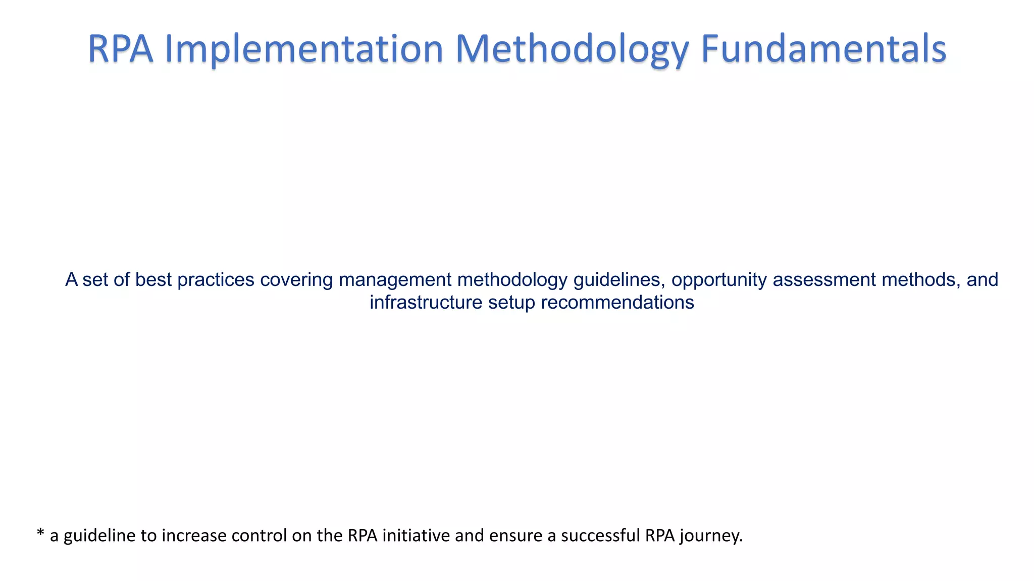Rpa implementation methodology fundamentals | PPT