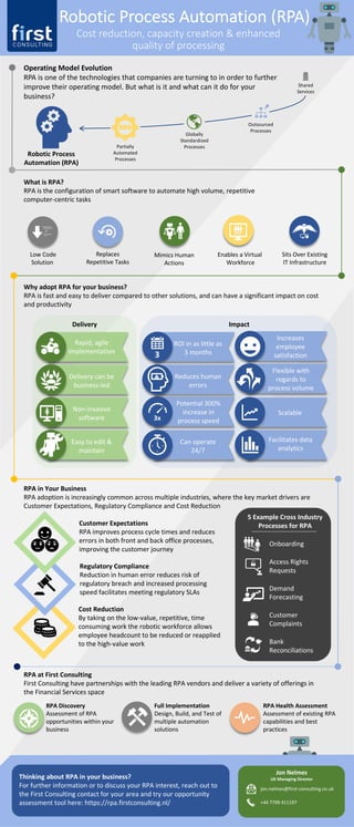 RPA Infographic (EN) - First Consulting | PDF