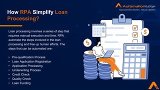 Eliminating Paperwork with RPA in Loan Processing | PPTX